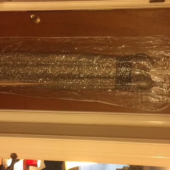 Shail K | Dresses | Silver Glitter Prom Dress | Poshmark